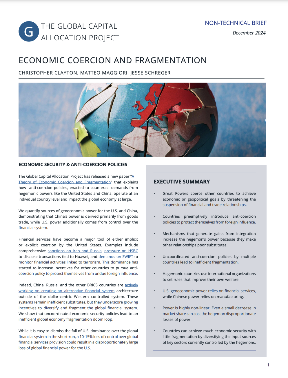 Briefs — The Global Capital Allocation Project